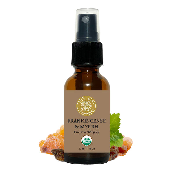 USDA Organic FRANKINCENSE & MYRRH Essential Oil Spray - Silk Road Organic®